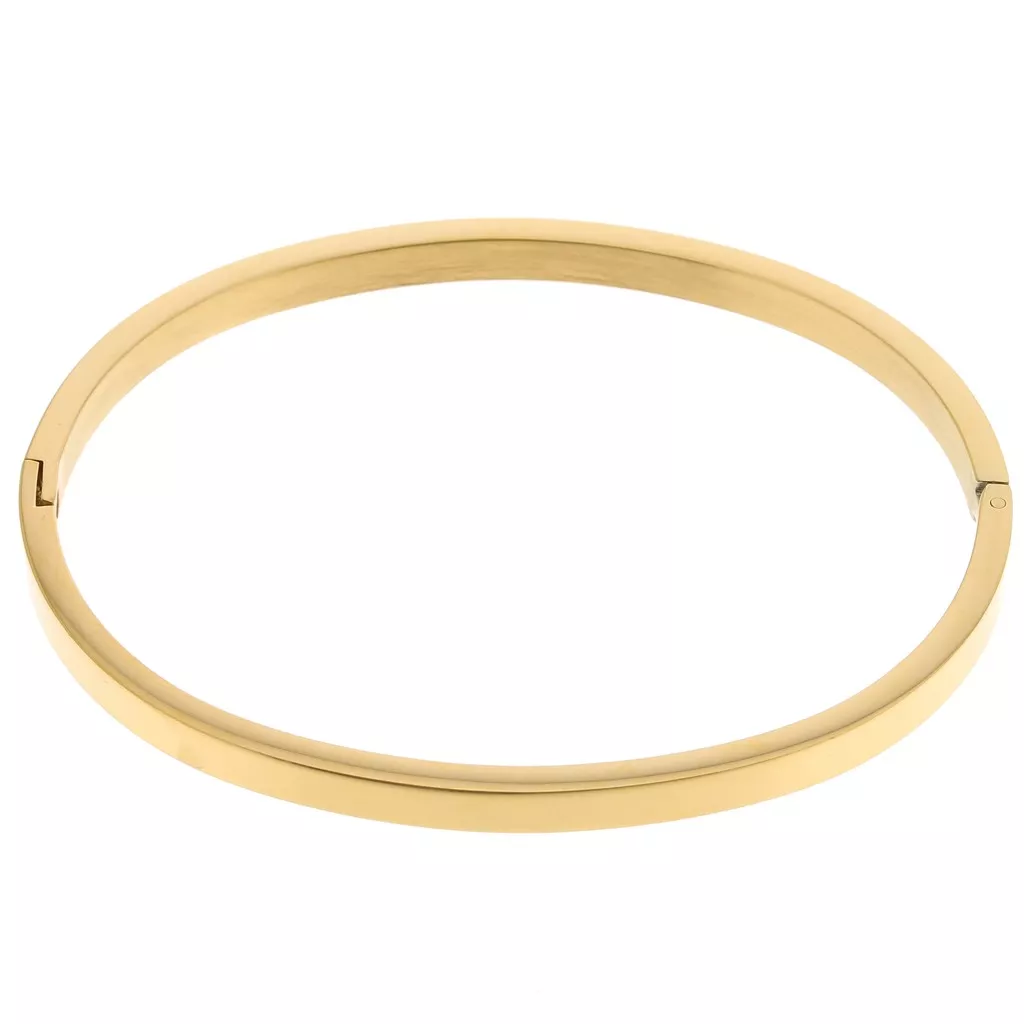 Bracelet jonc à clipser 3.75 mm - Acier inoxydable 304 Doré x19cm ...