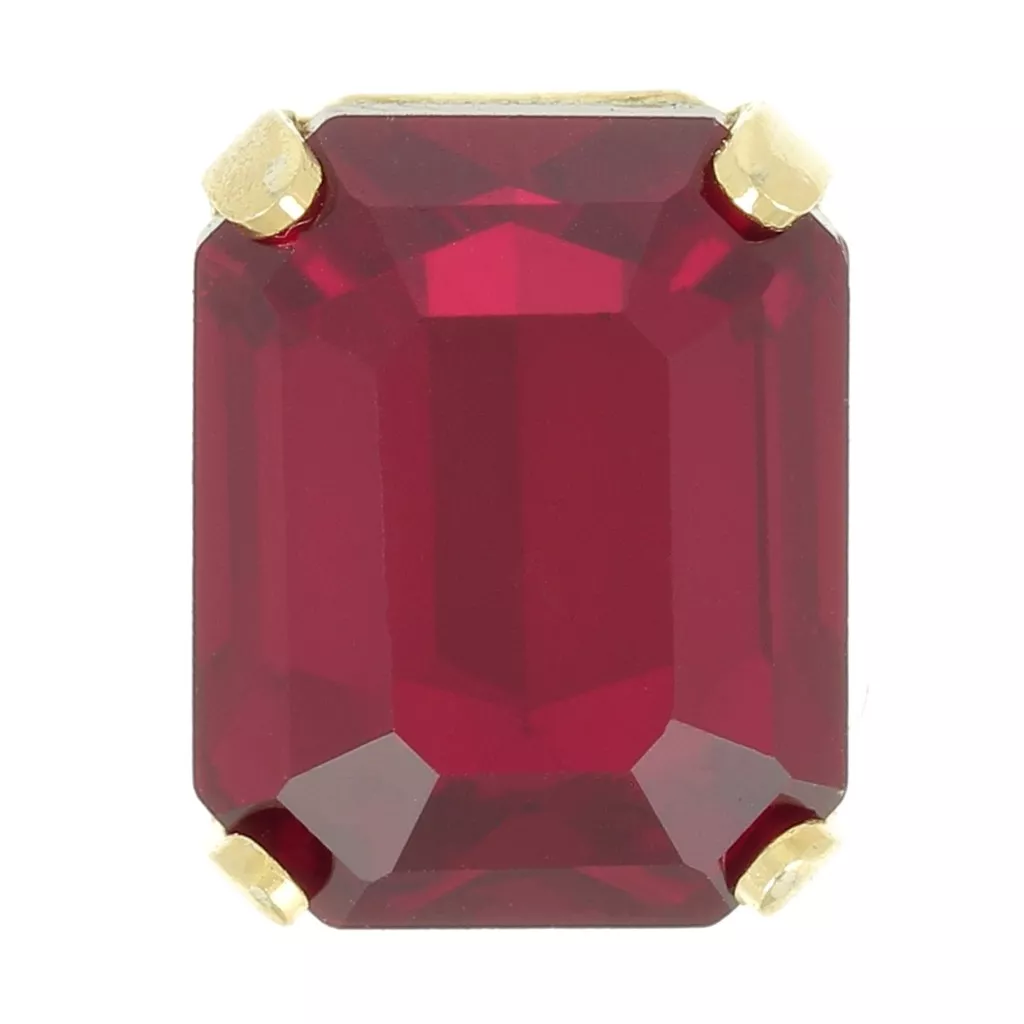 Cristal serti Aurora A4610 Step Cut Octagon 8x6 mm - Doré - Ruby x1 ...