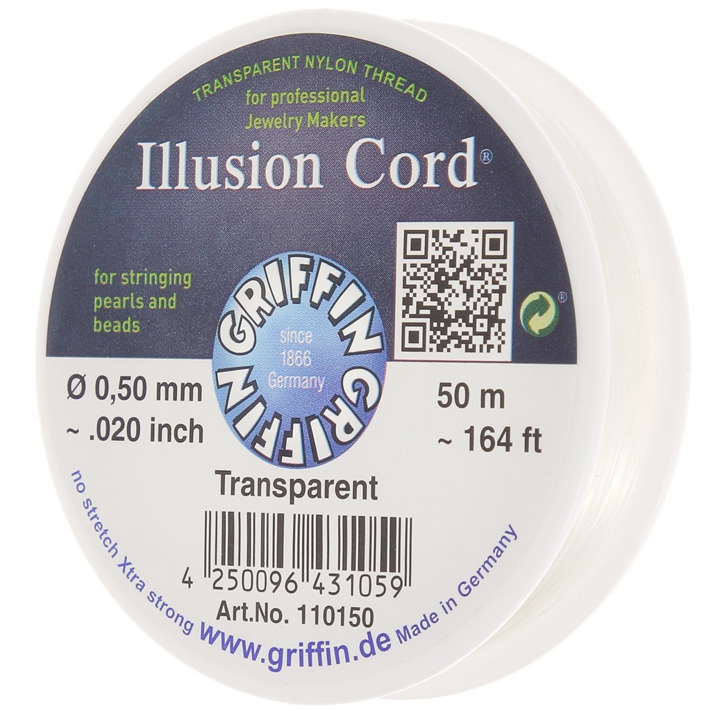 Fil nylon invisible 0.50 mm - illusion cord - Griffin - Transparent ...
