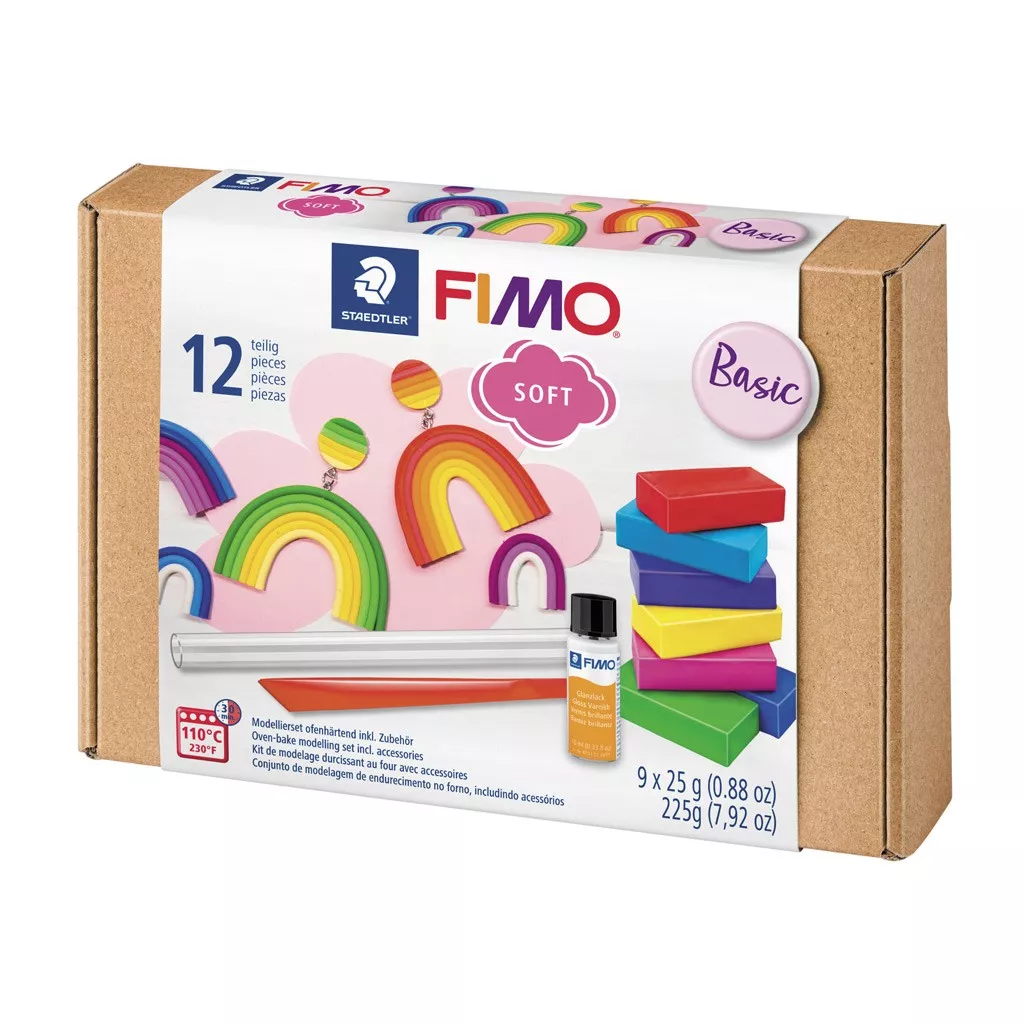 Kit de 12 pièces Fimo Soft - Basic - Perles & Co