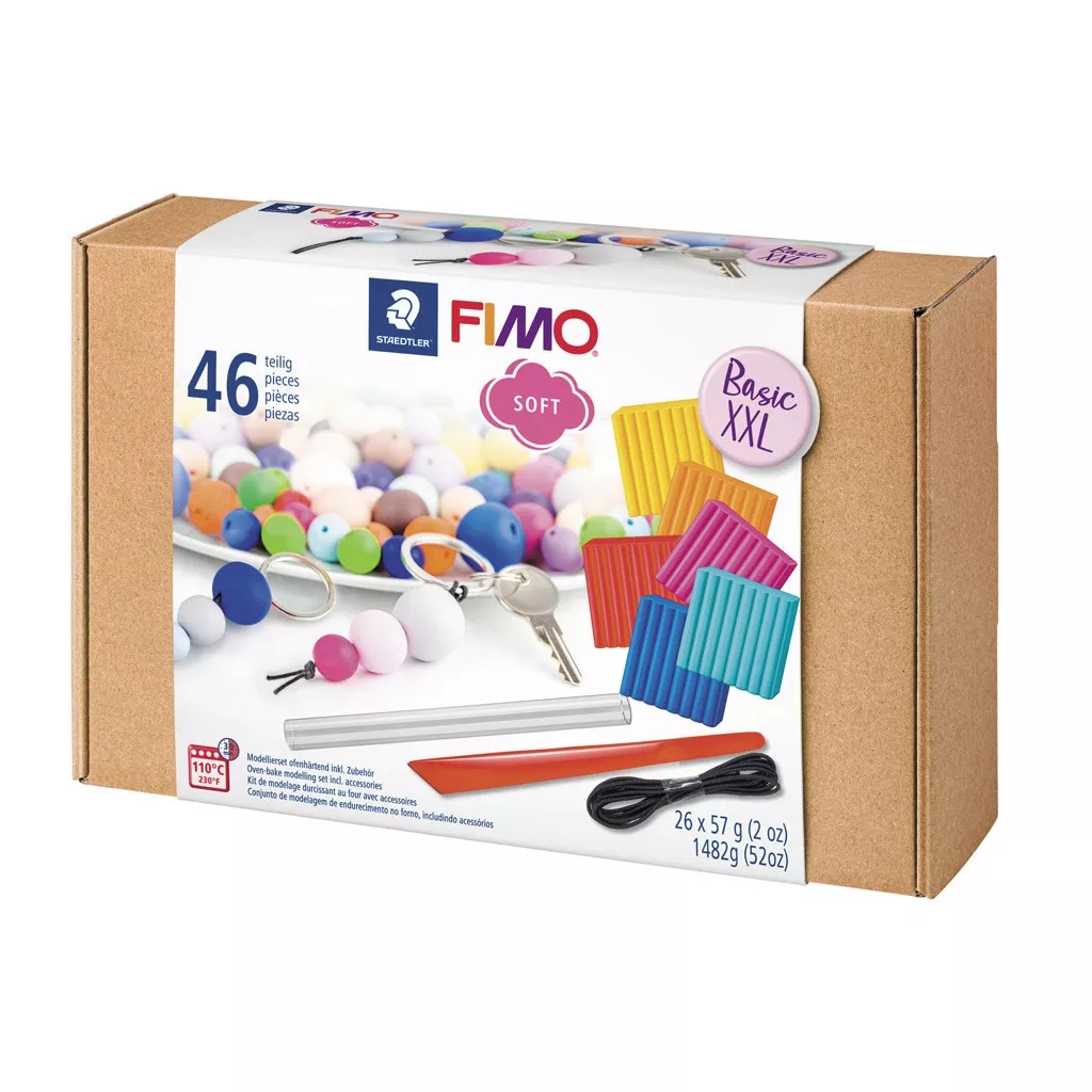 Kit de 46 pièces Fimo Soft - Basic XXL - Perles & Co