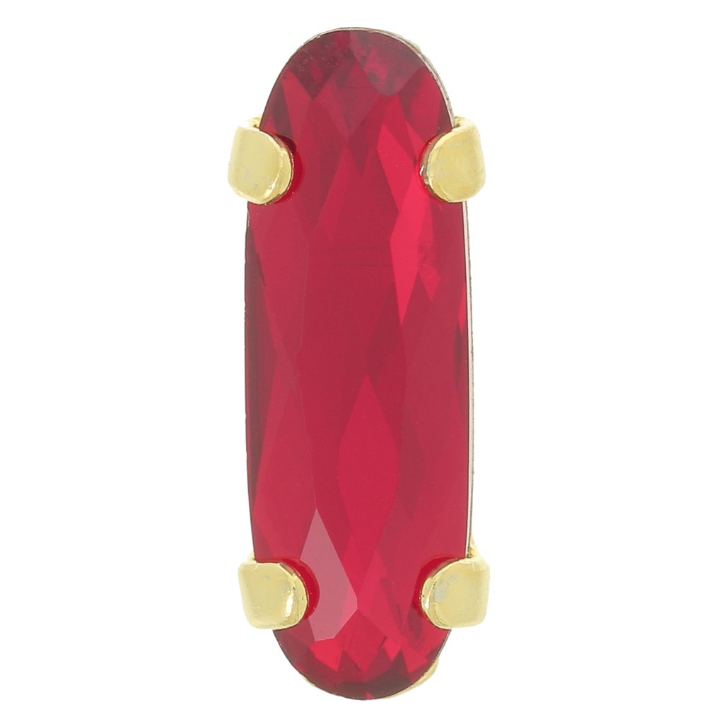 Cristal serti Aurora A4161 Long Classical Oval 15x5 mm - Doré - Ruby x1 ...