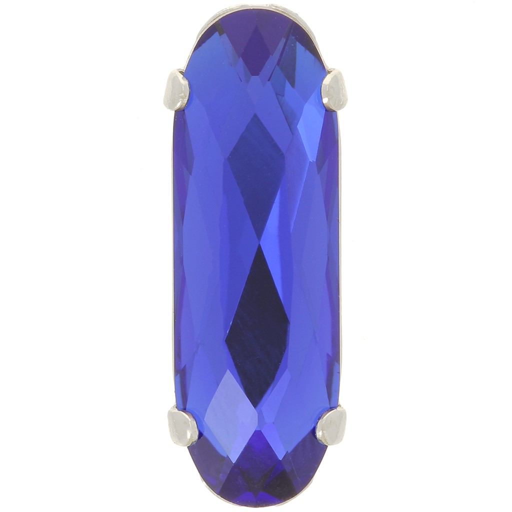 Cristal serti Aurora A4161 Long Classical Oval 21x7 mm - Rhodié - Capri ...