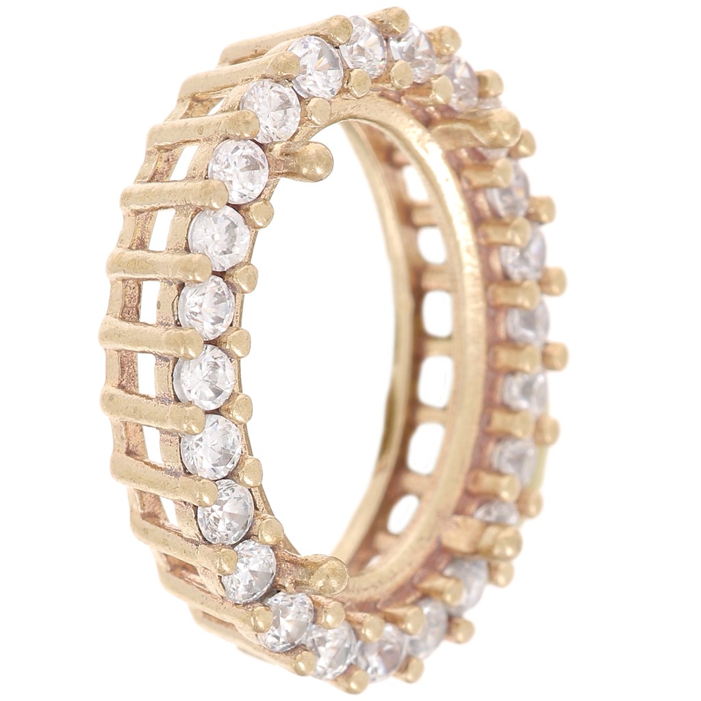 Serti griffe ovale 4120 14x10 mm avec oxydes de zirconium - Laiton brut ...