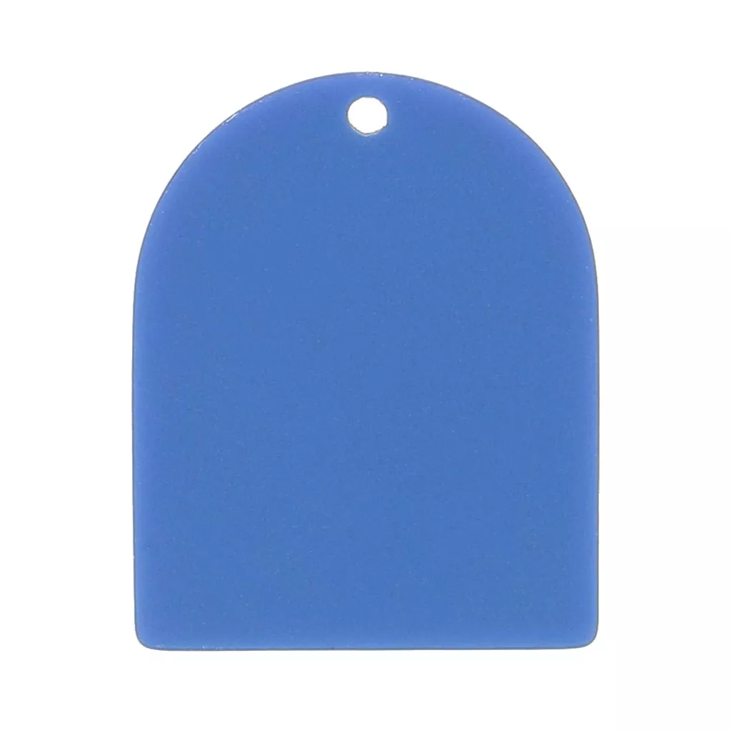 Pendentif forme arche 25x20 mm en acétate mat - Bleu jeans x1 - Perles & Co