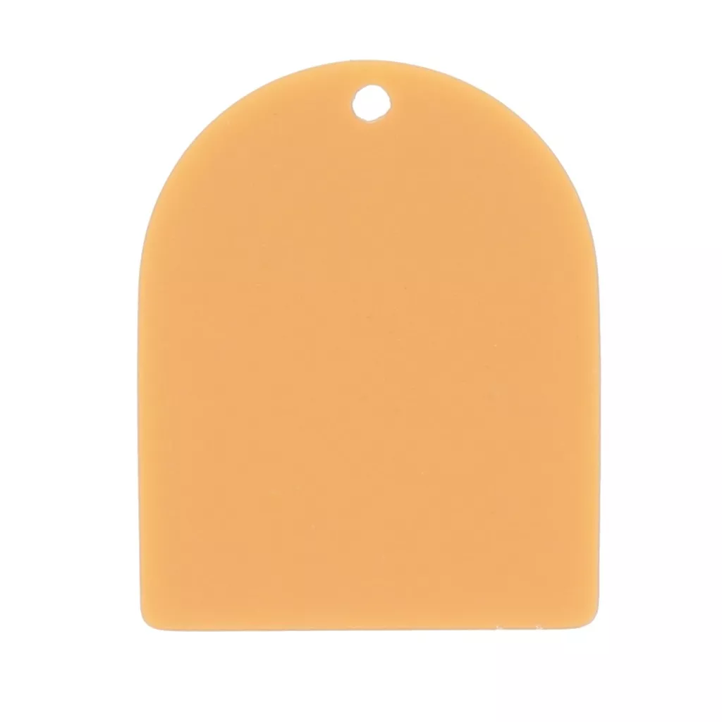 Pendentif forme arche 25x20 mm en acétate mat - Ocre x1 - Perles & Co