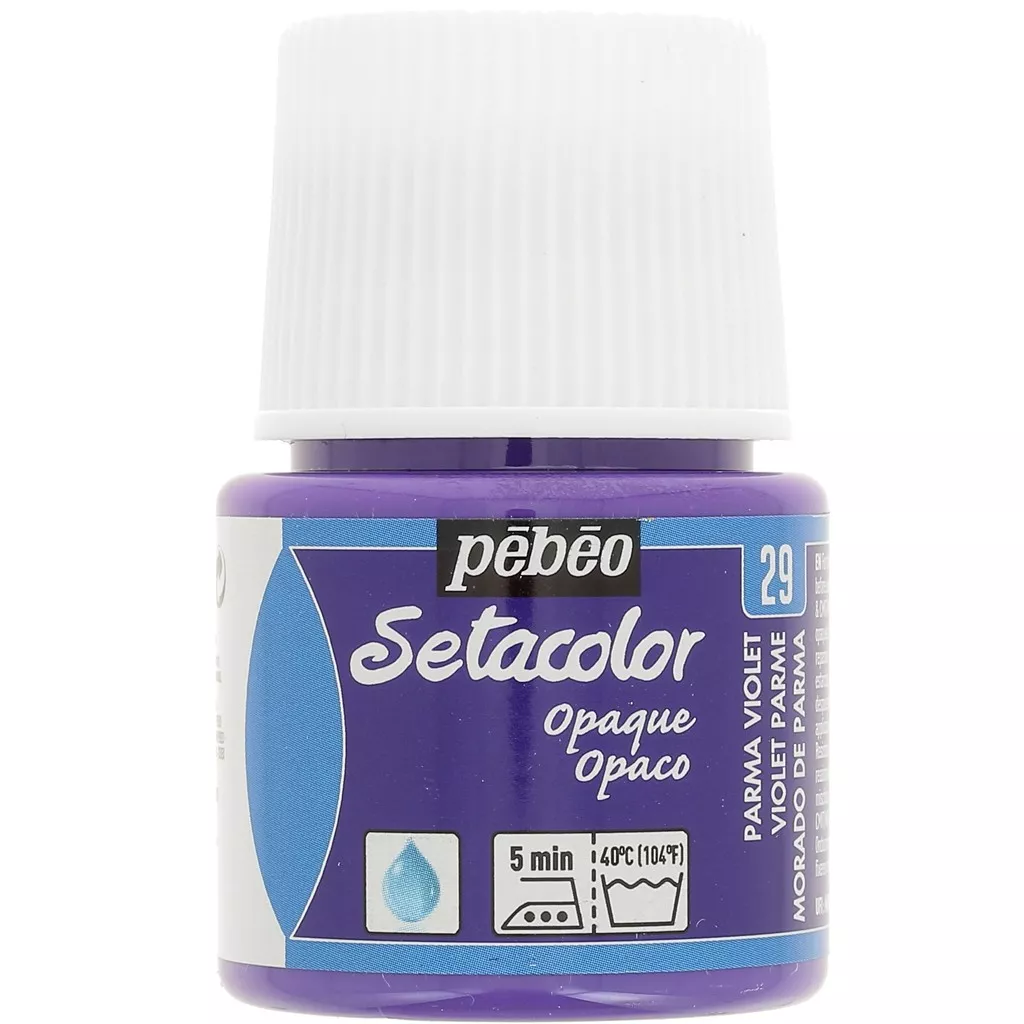 Peinture Setacolor Opaque - Violet Parme (n°29) x45ml - Perles & Co