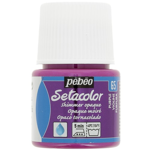 Peinture Setacolor Opaque - Shimmer Violine (n°65) x45ml - Perles & Co