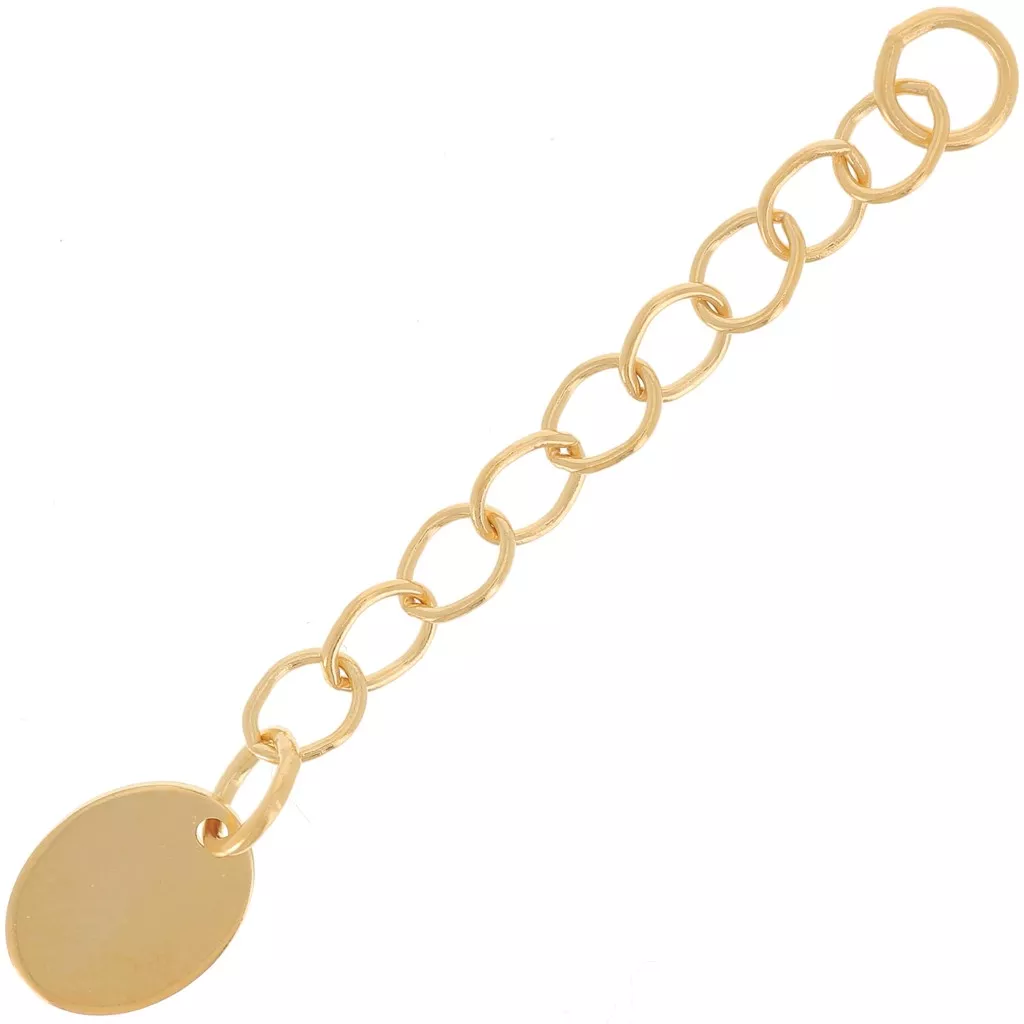 Chainette extension 35mm avec breloque marquée 1/20 14K -Gold filled ...