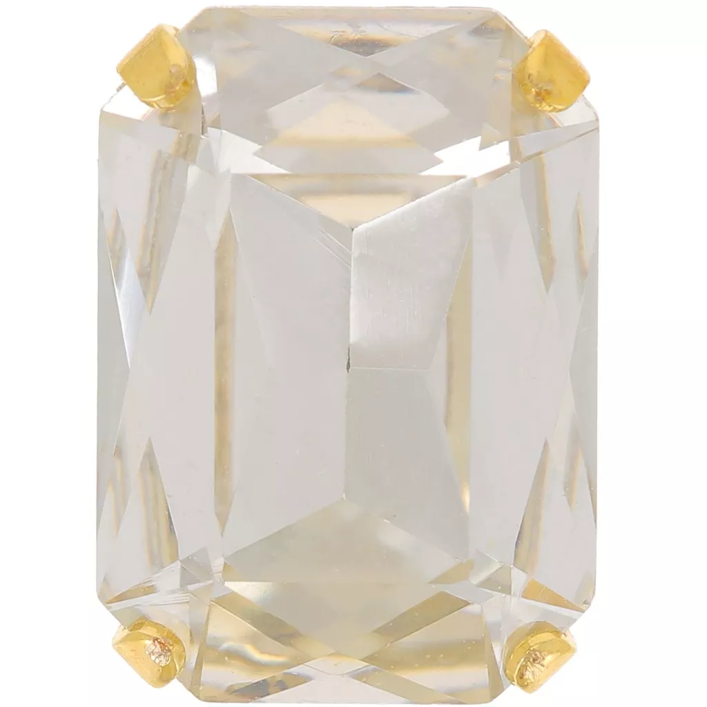Cristal serti Aurora A4627 Octagon 14x10 mm - Doré - Crystal Silver ...