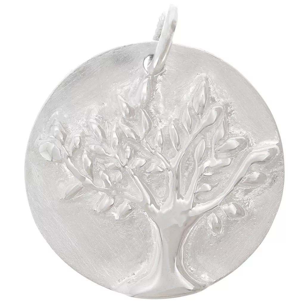 Pendentif rond 16 mm - motif arbre de vie - Argent 925 x1 - Perles & Co