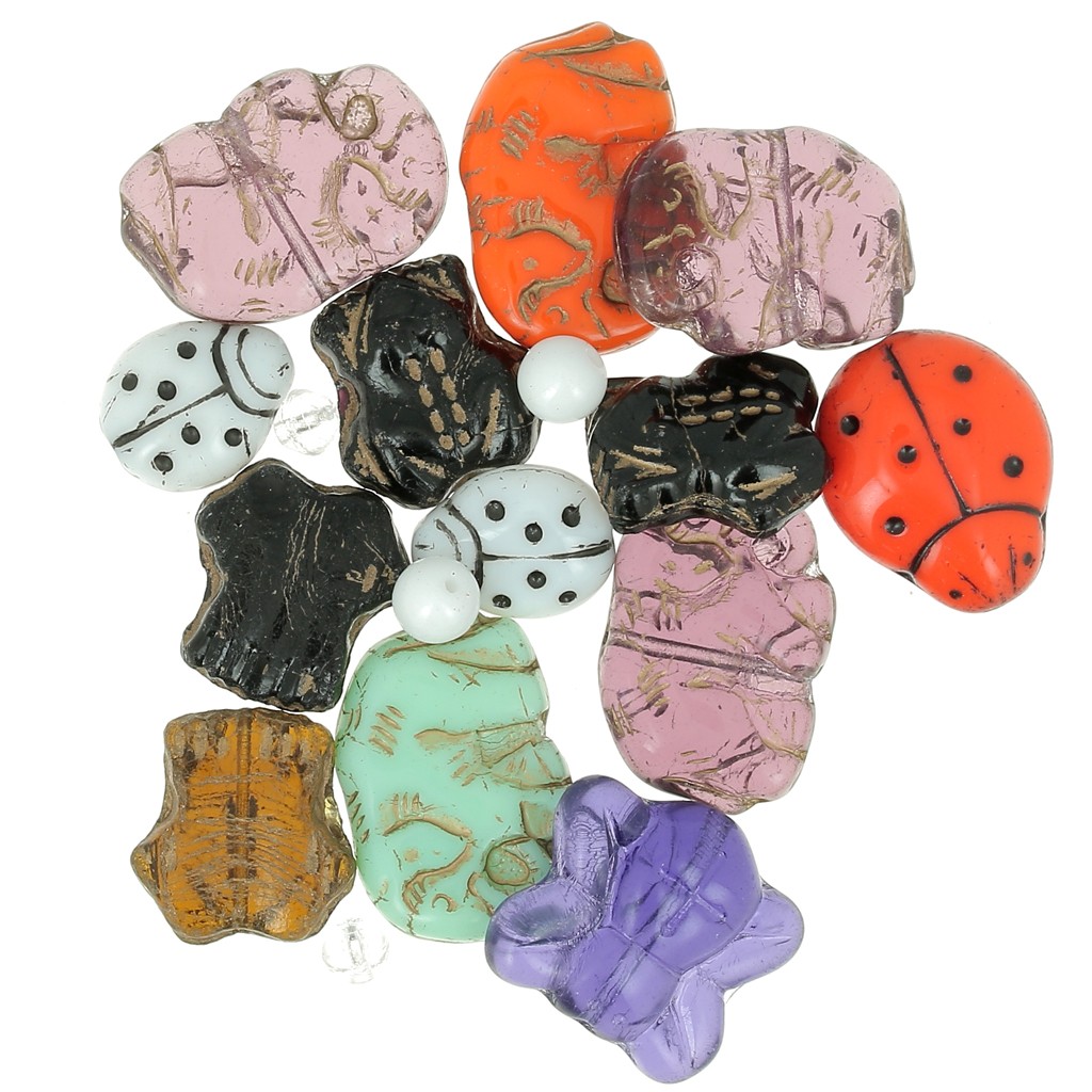 Assortiment de perles de bohème - Animaux x50g - Perles & Co