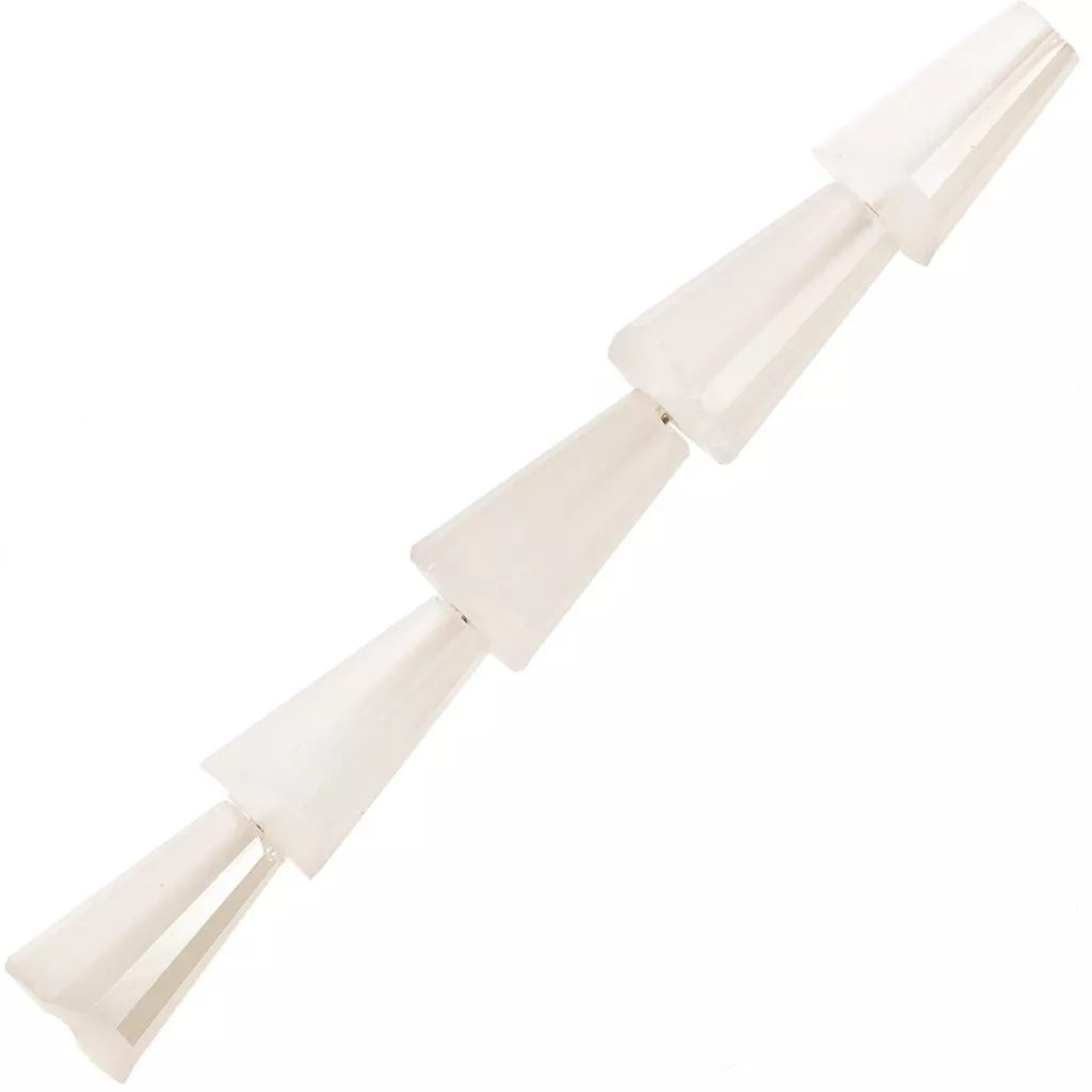 Perles cône en verre facetté - 8x4 mm - Beige x25 - Perles & Co