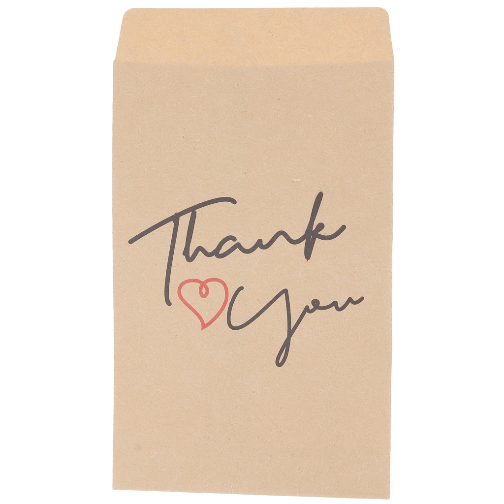 Pochettes en papier kraft 7x11 cm - motif Thank you - Marron x20 ...