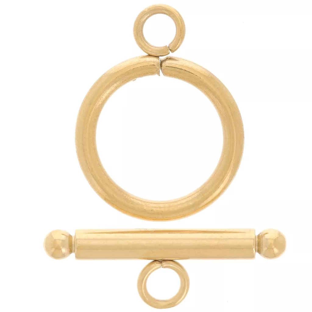 Fermoir T pour bracelet ou collier 16 mm - Acier inoxydable 304 Doré x1 ...