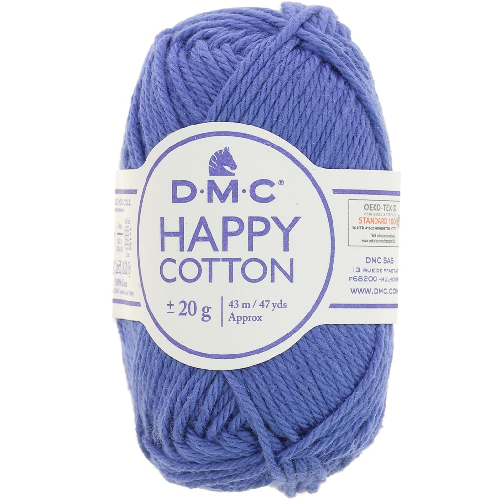 Coton Happy Cotton DMC - spécial amigurumi - Bleu roi (n°798) x43m ...