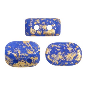 Perles en verre Lipsi® par Puca® 4x6 mm - Opaque Sapphire Mat Splash ...