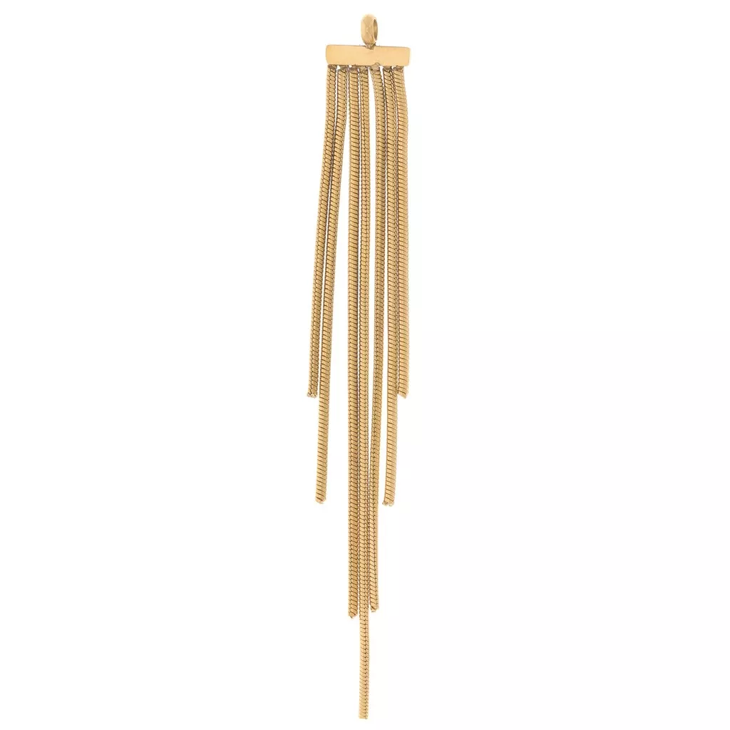 Pendentif franges en chaîne serpentine 66x8 mm - Acier inoxydable 304L ...