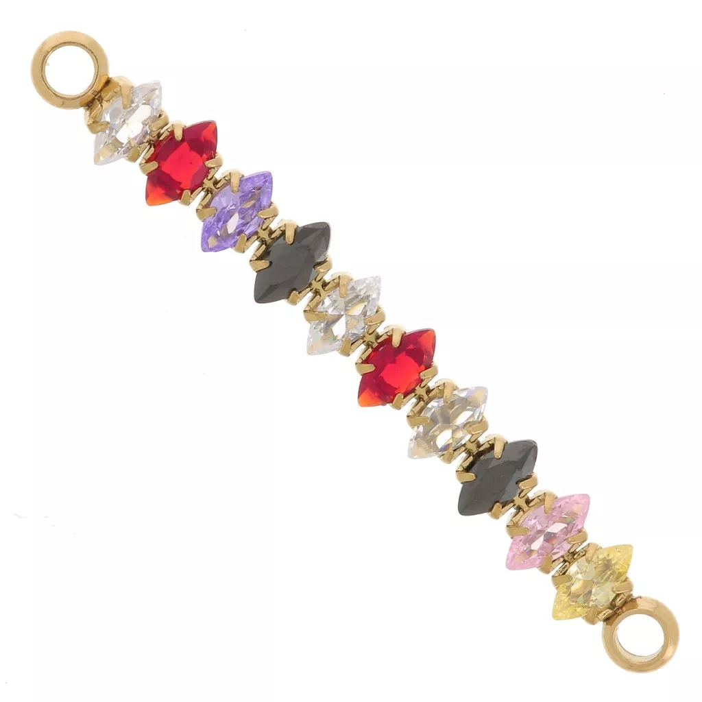 Intercalaire barre 33x4mm oxydes zirconium - Acier inox 304L Doré ...