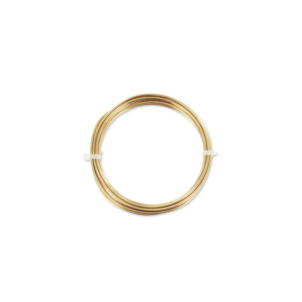 Fil Laiton rond 1,5 mm brut anti-ternissement x1.75 m - Perles & Co