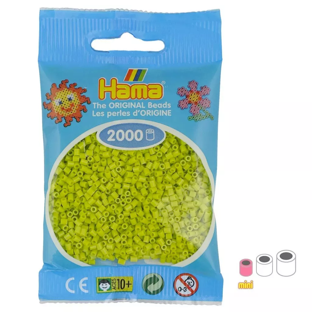 Perles à repasser Hama MINI 2.5 mm - Citron vert (n°104) x2000 - Perles ...