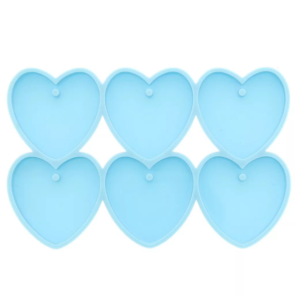 Moule silicone pour réaliser des coeurs en résine époxy & poudre ...