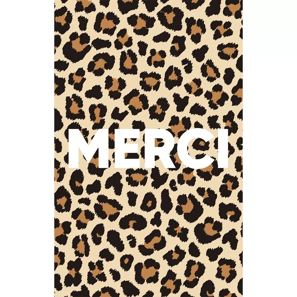 Cartes à bijoux - cartes de remerciements - Merci - motif Léopard x10 ...