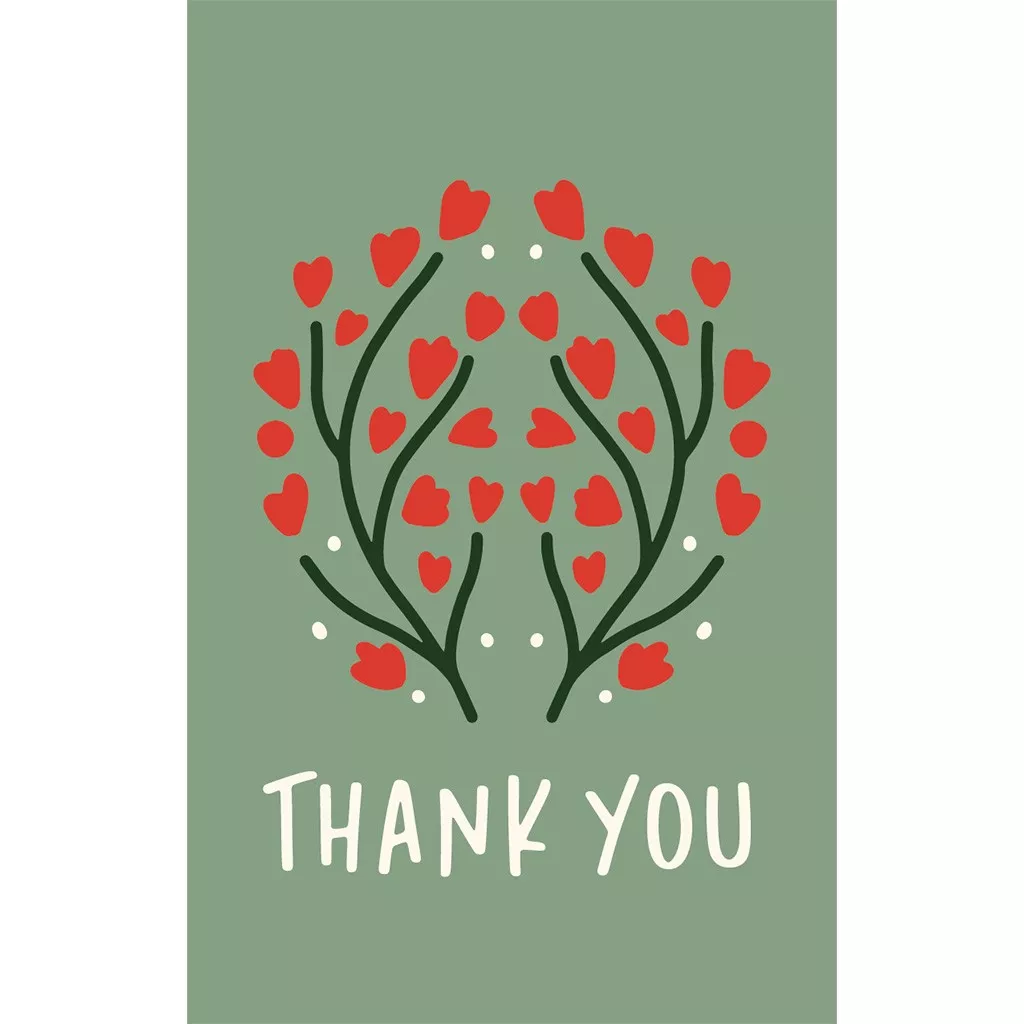 Cartes à bijoux - cartes de remerciements - Thank You - Vert sauge ...