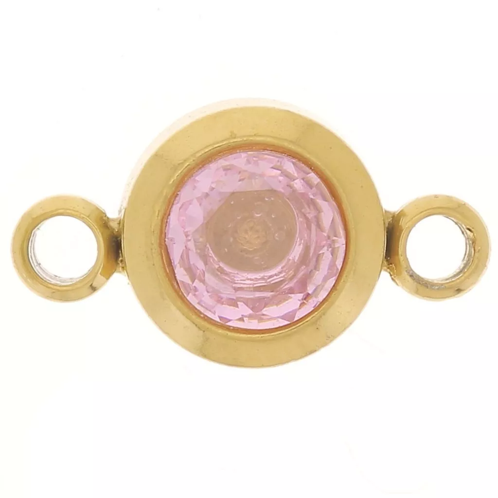 Intercalaire pierre de naissance 6 mm CZ - Octobre - Acier inox 304L ...