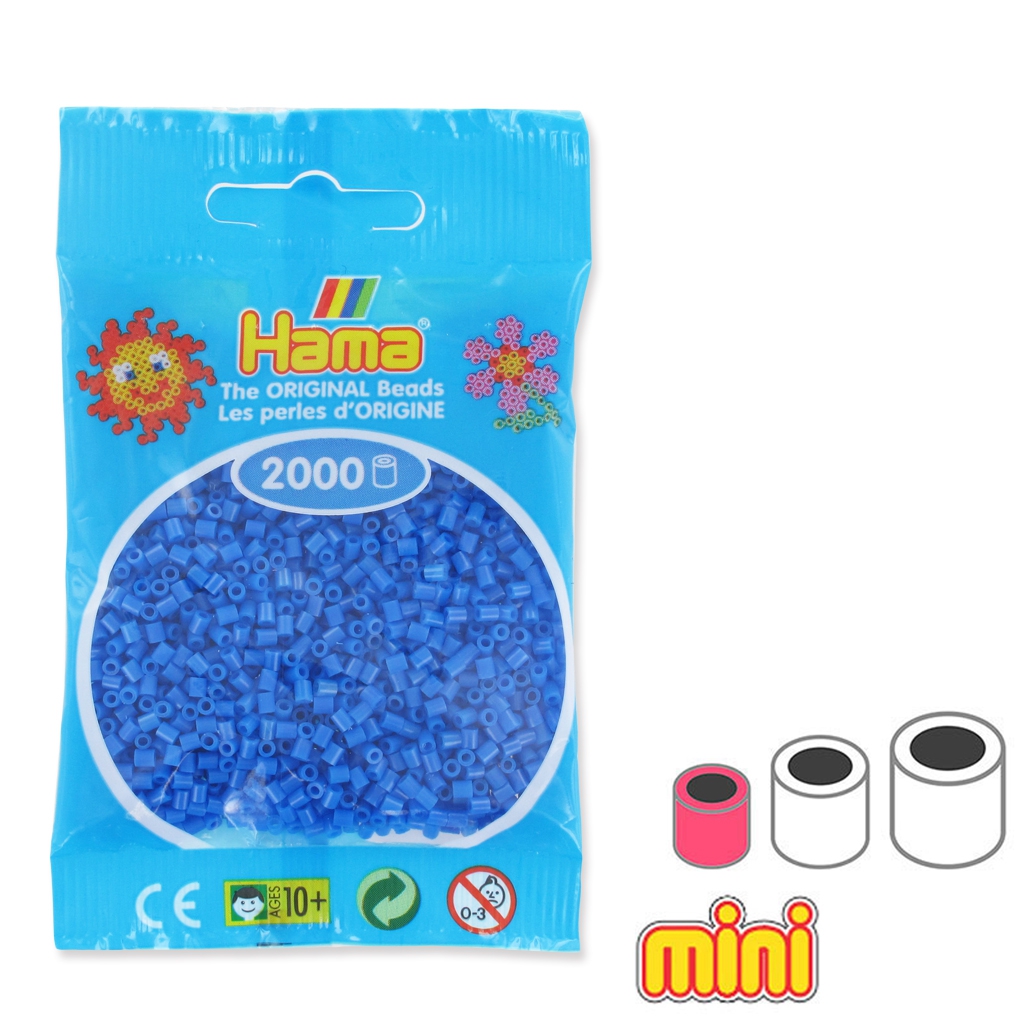 Perles à repasser Hama MINI 2.5 mm Bleu (n°09) x2000 - Perles & Co