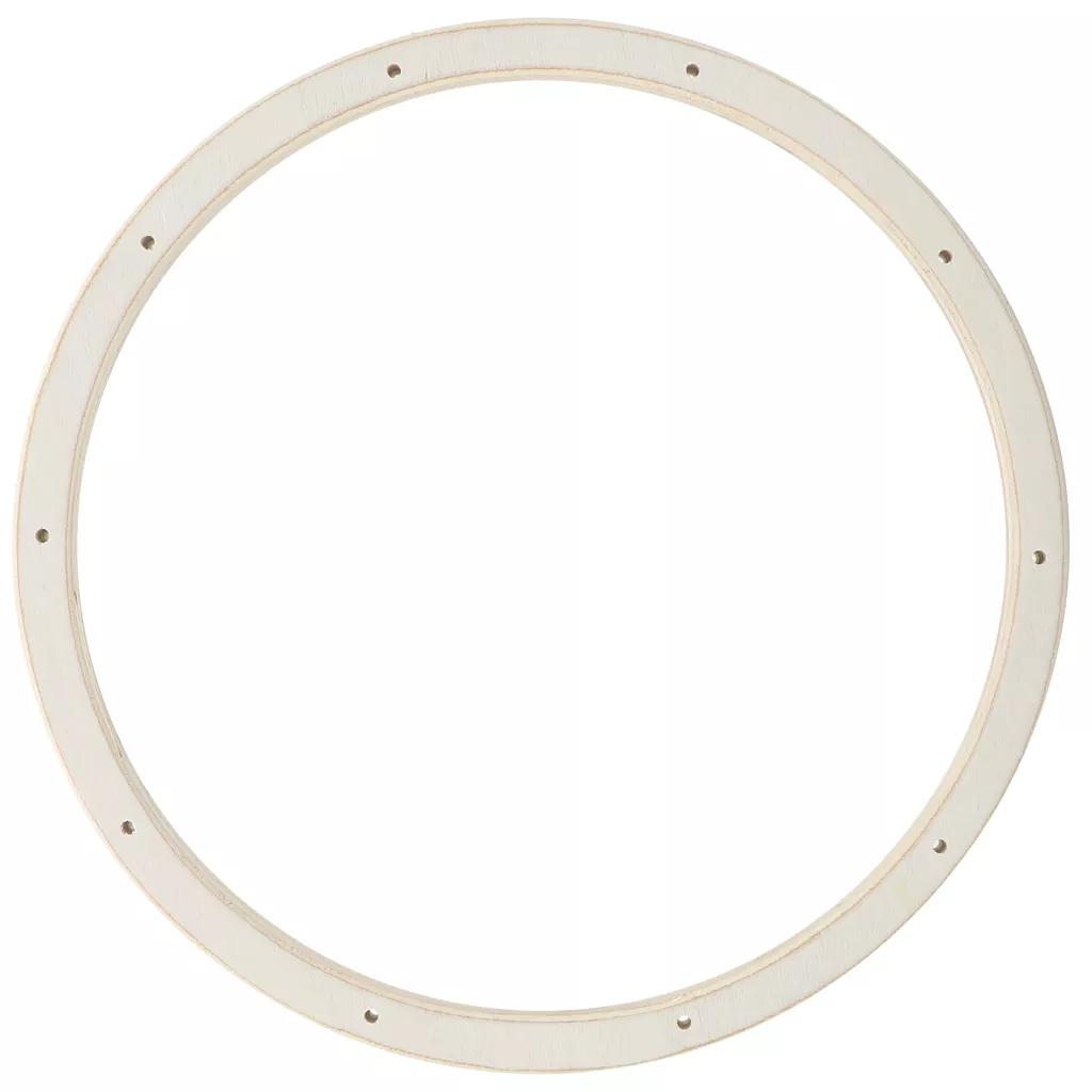 Cercle en bois 22 cm avec trous pour mobile - Naturel x1 - Perles & Co