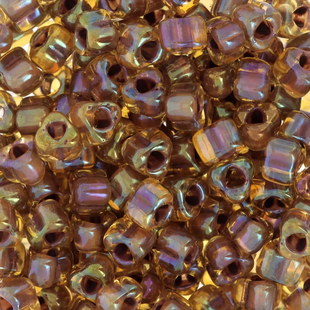 Miyuki 5/0 triangle TR5-1162 - Cinnamon Lined Topaz Luster x8g - Perles ...