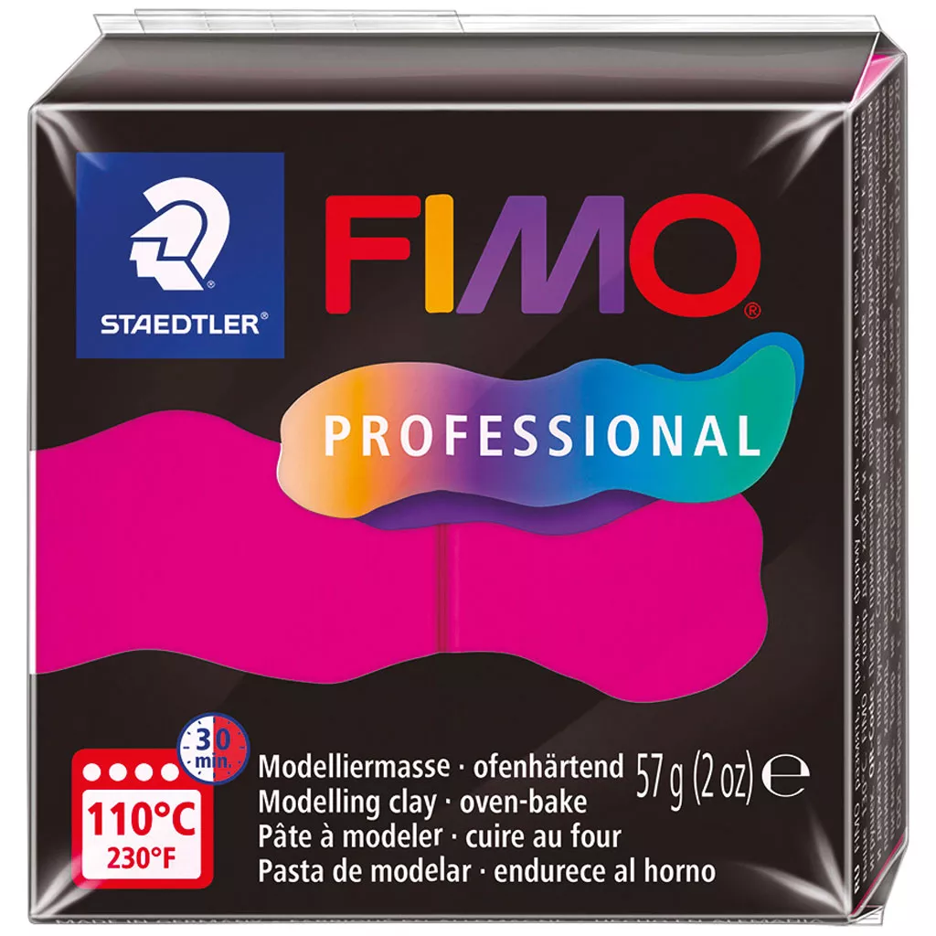 Pâte Fimo Professional 57gr Magenta pur (n°210) - Perles & Co