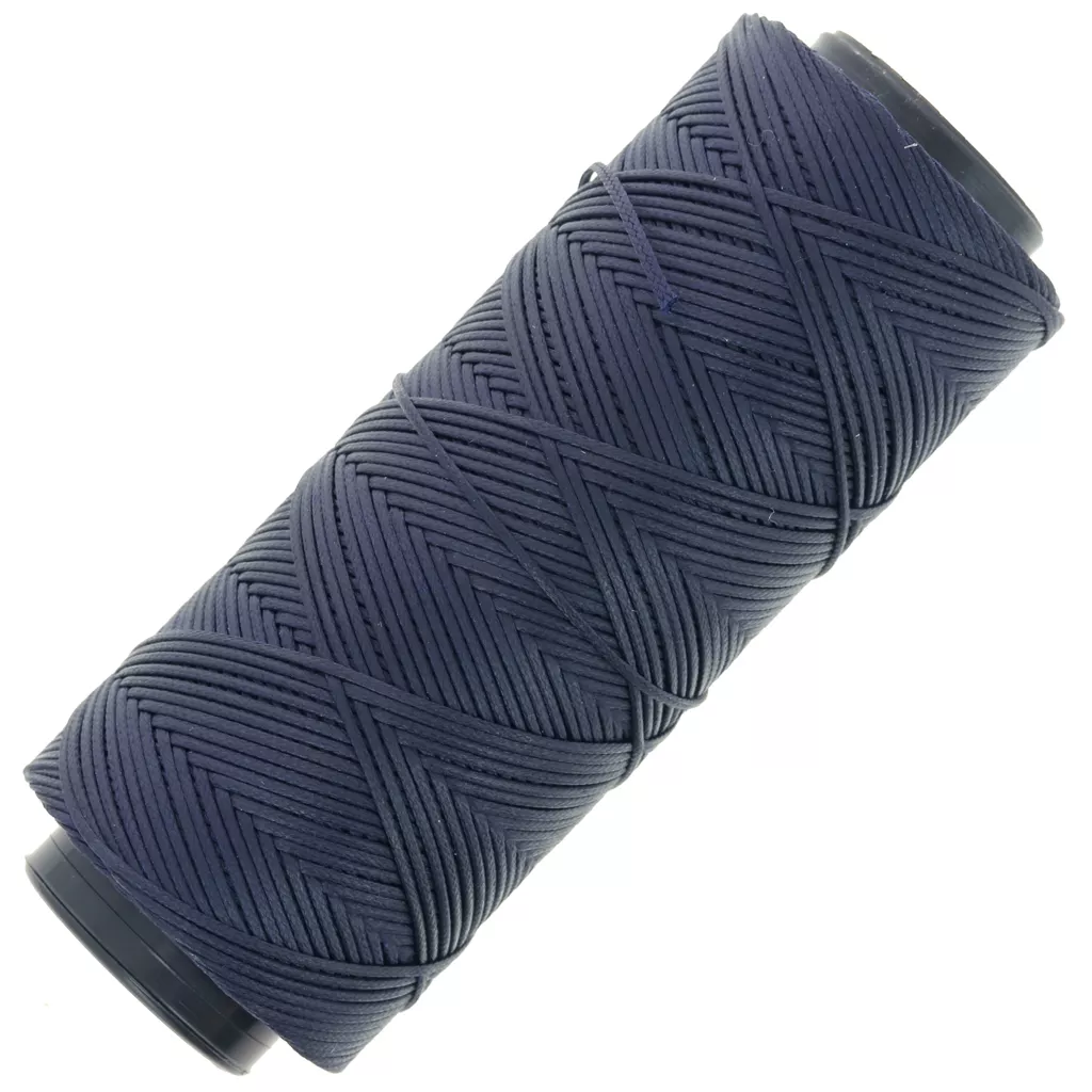 Fil plat en polyester ciré - Slam Cord pour micro macramé 1 mm - Bleu ...