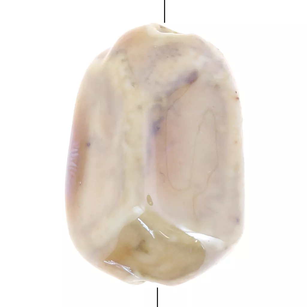 Perle irrégulière 34x26 mm en céramique - Ecru - Marbré beige irisé x1 ...