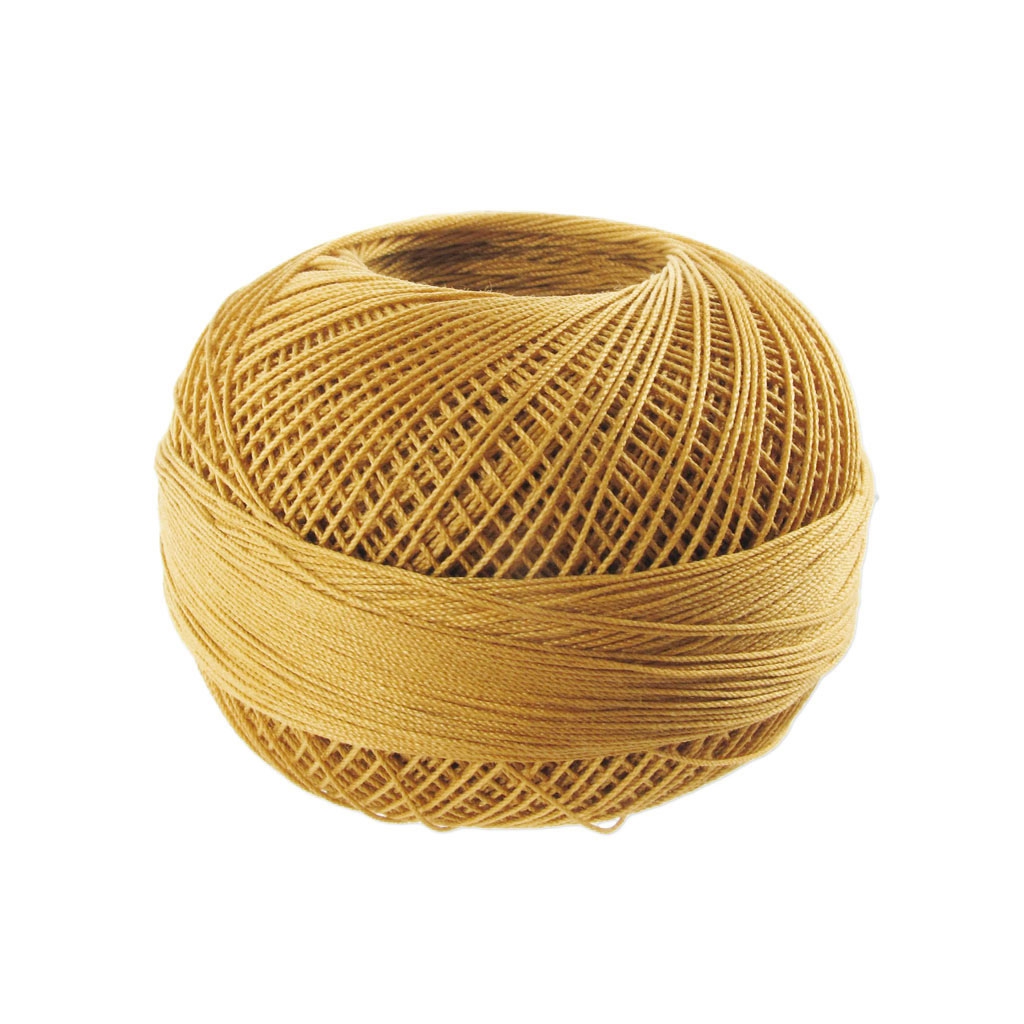 Fil de coton Lizbeth taille 20 Harvest Gold n°699 x192m - Perles & Co
