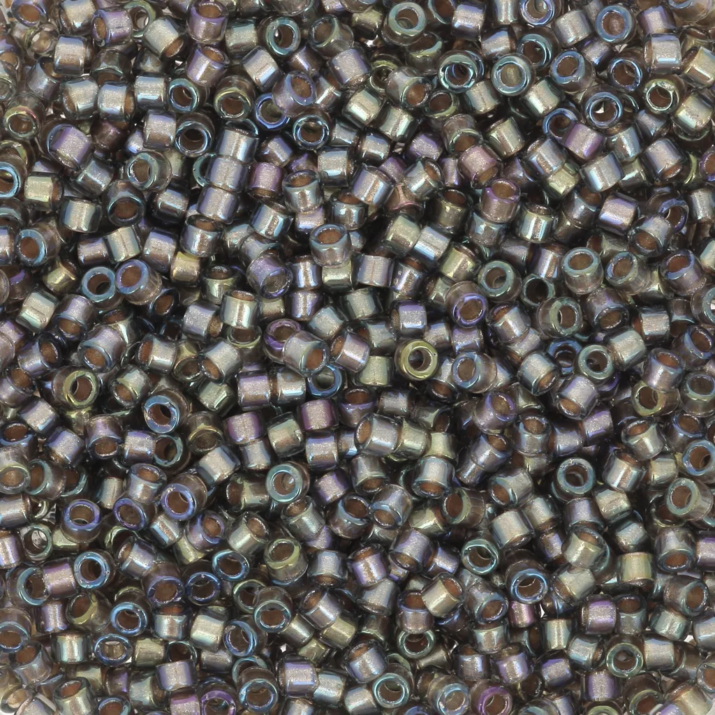 Miyuki Delica 11/0 DB1773 - Sparkling Beige Lined Gray AB x8g - Perles & Co
