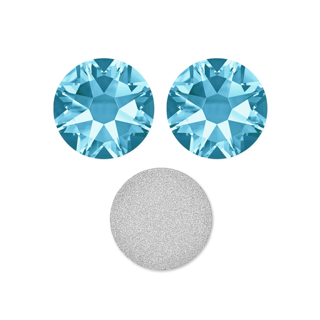 Strass à coller en cristal PureCrystal 5 mm Aquamarine x36 - Perles & Co