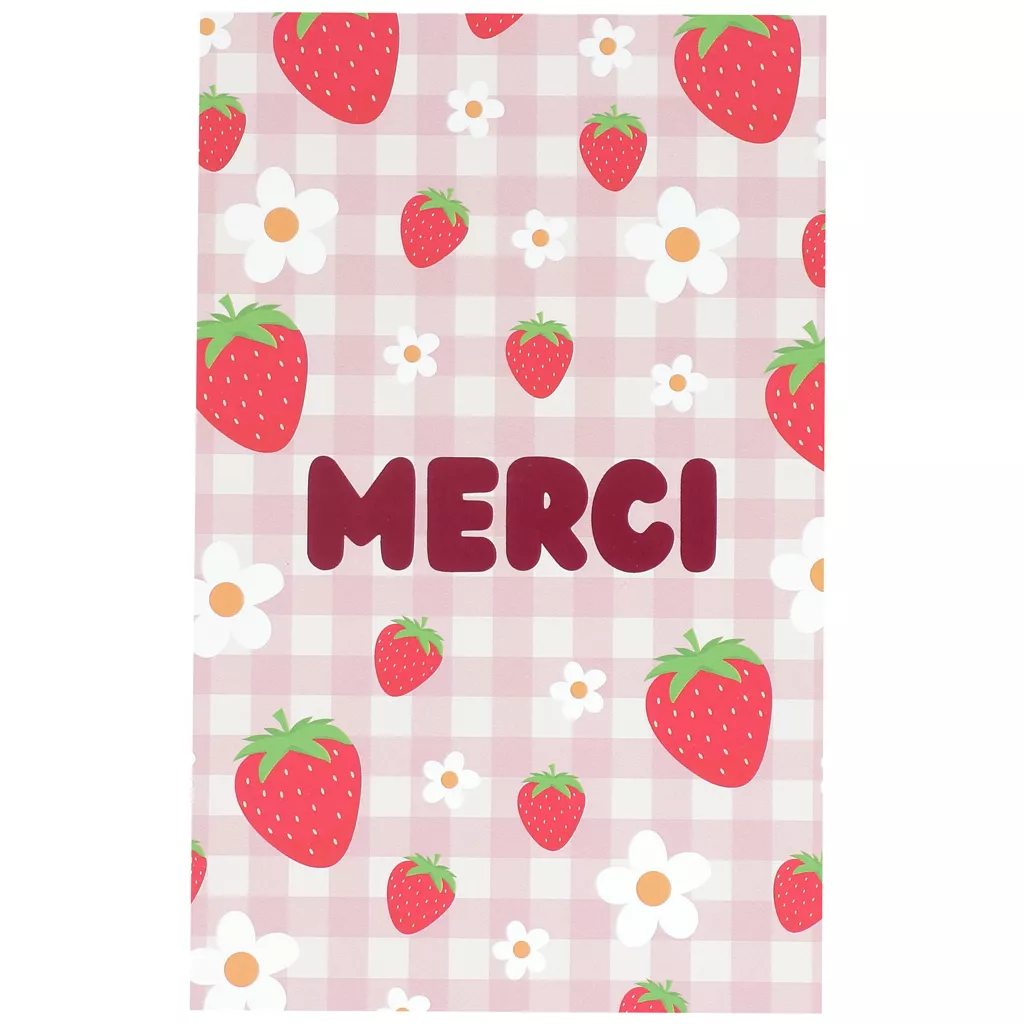 Cartes à bijoux - cartes de remerciements - Merci - motif Fraises et ...