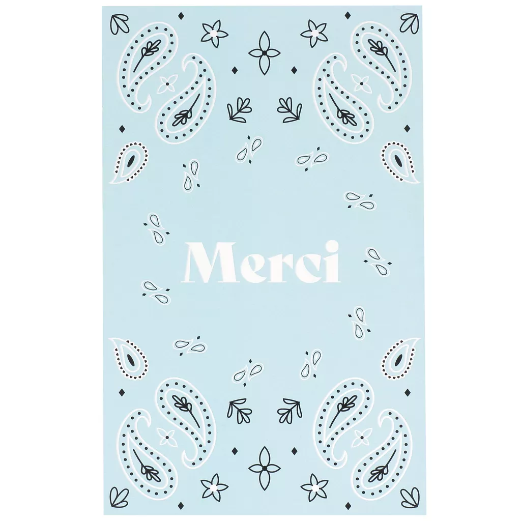 Cartes à bijoux - cartes de remerciements - Merci - motif Paisley ...