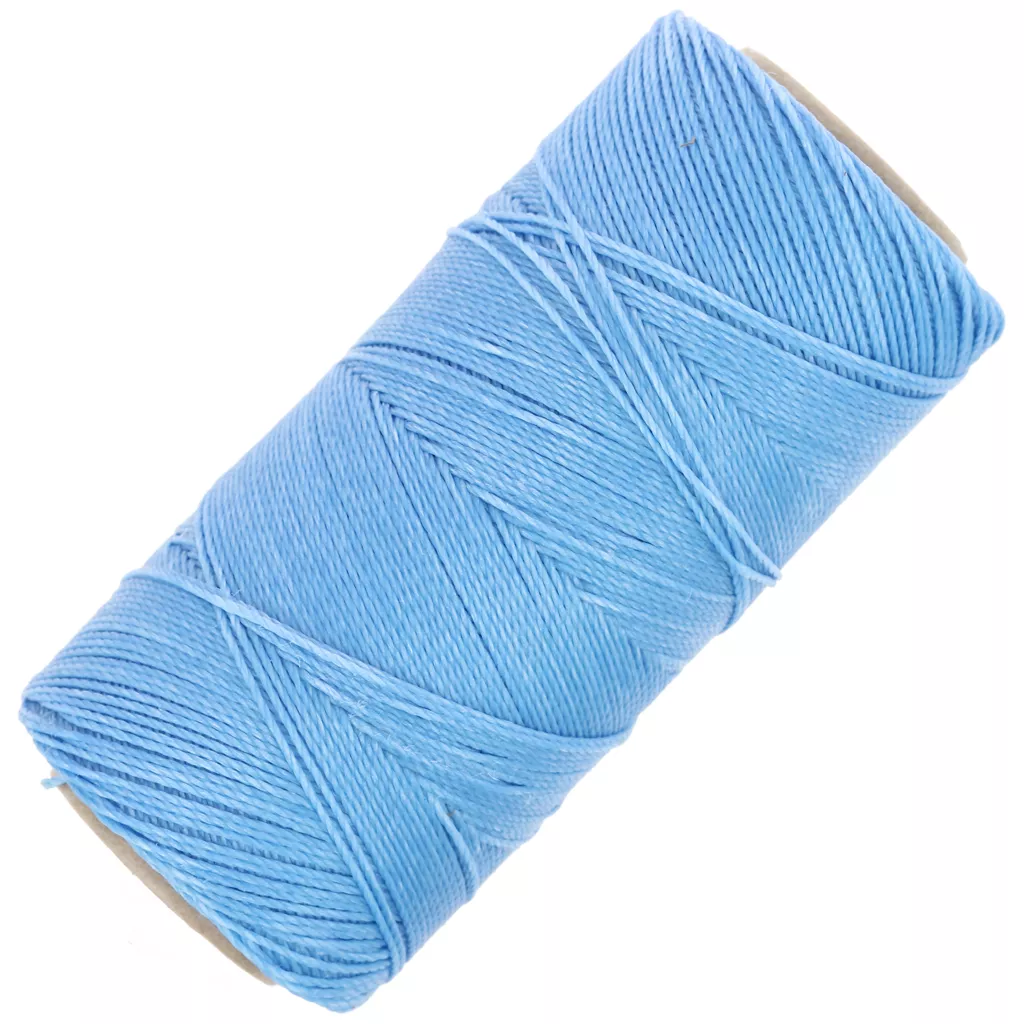 Bobine de fil ciré Linhasita pour micro macramé 0.75 mm - Bleu maya ...