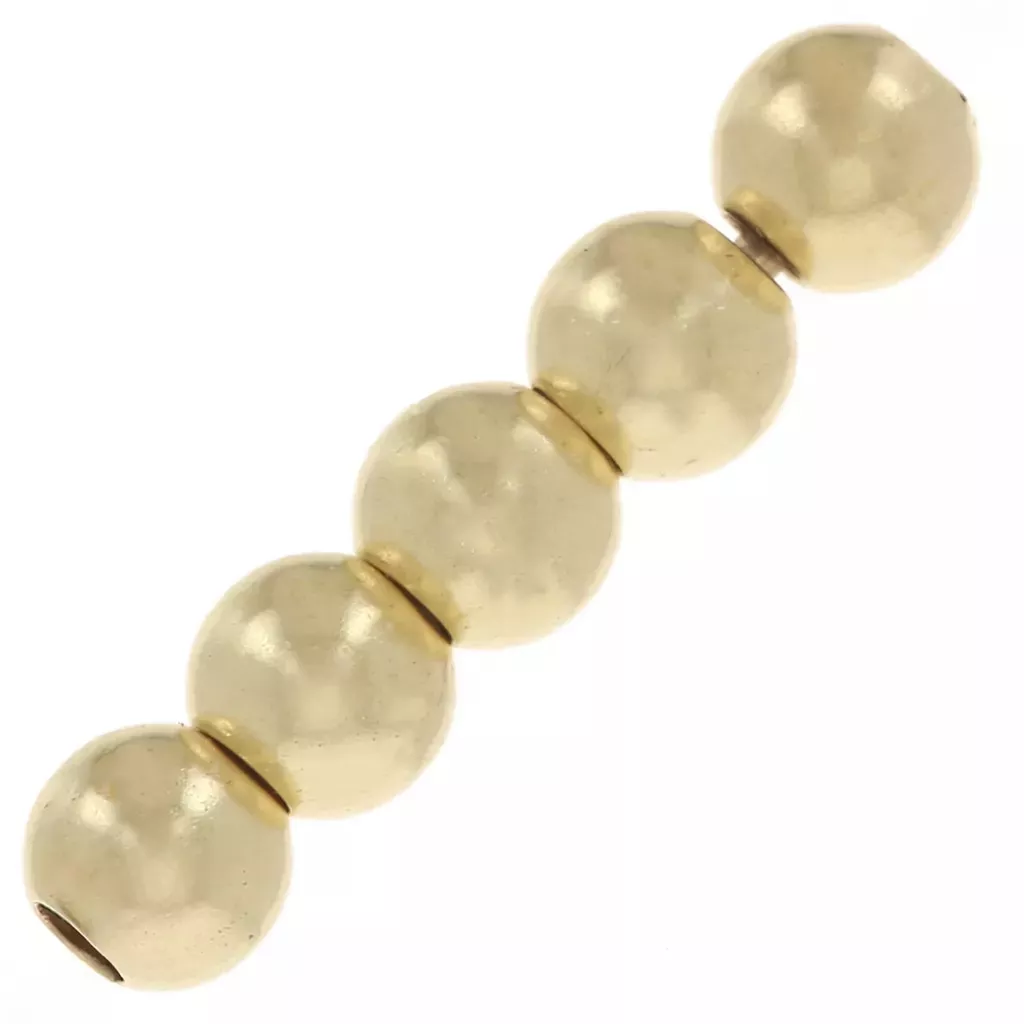 Perles rondes 6 mm - Doré x20 - Perles & Co