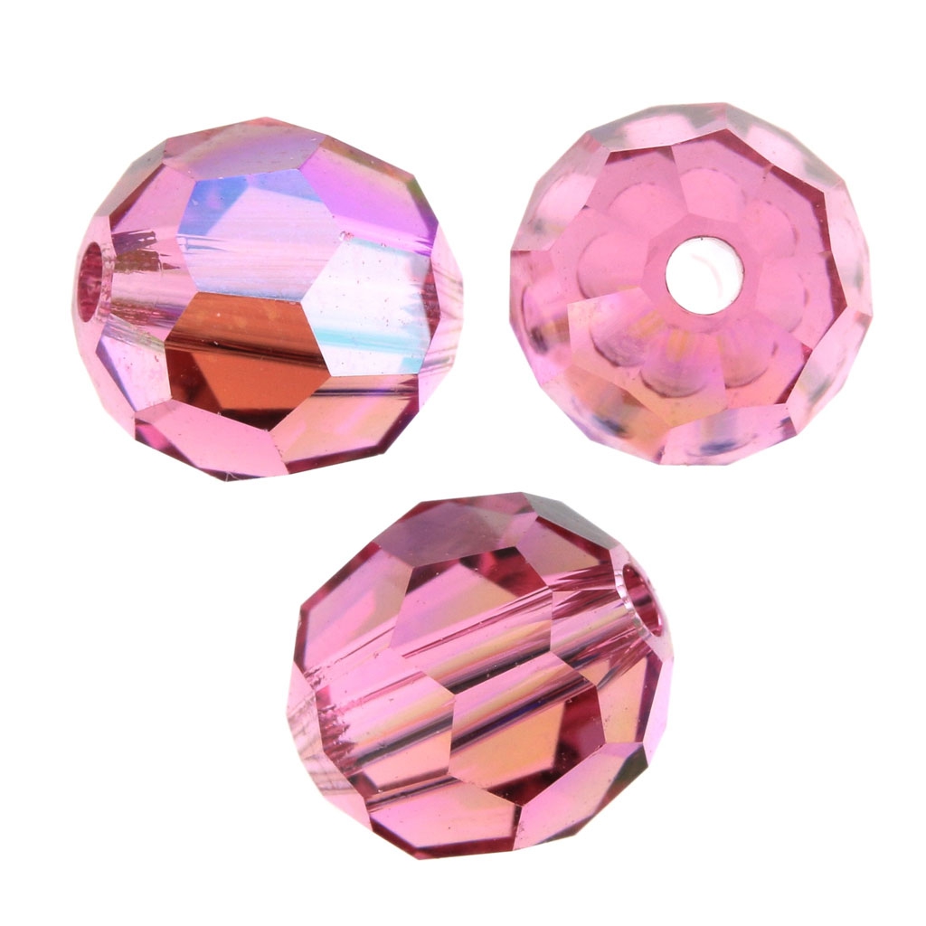 Perles rondes Swarovski 5000 6 mm Rose Shimmer x6 - Perles & Co