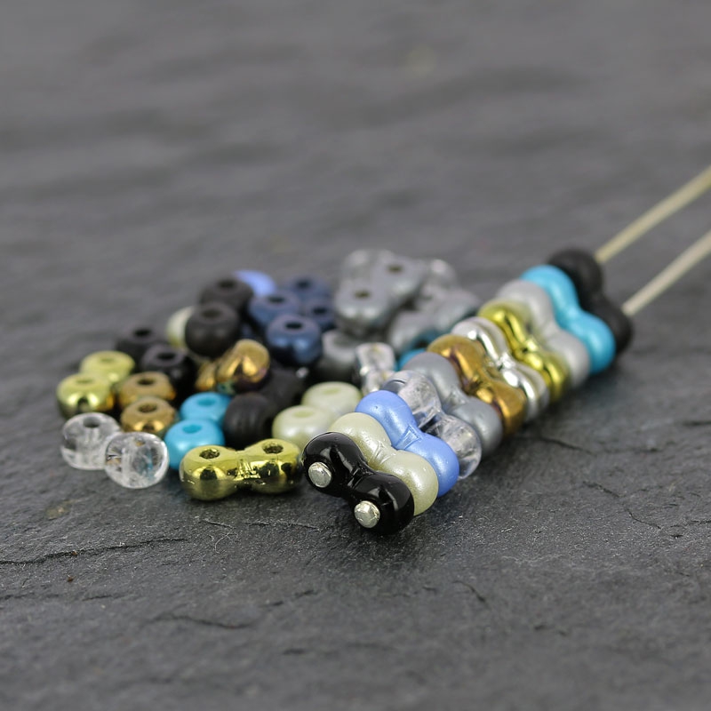 Infinity Beads 4x8 mm Crystal Gold Bronze x10g - Perles & Co