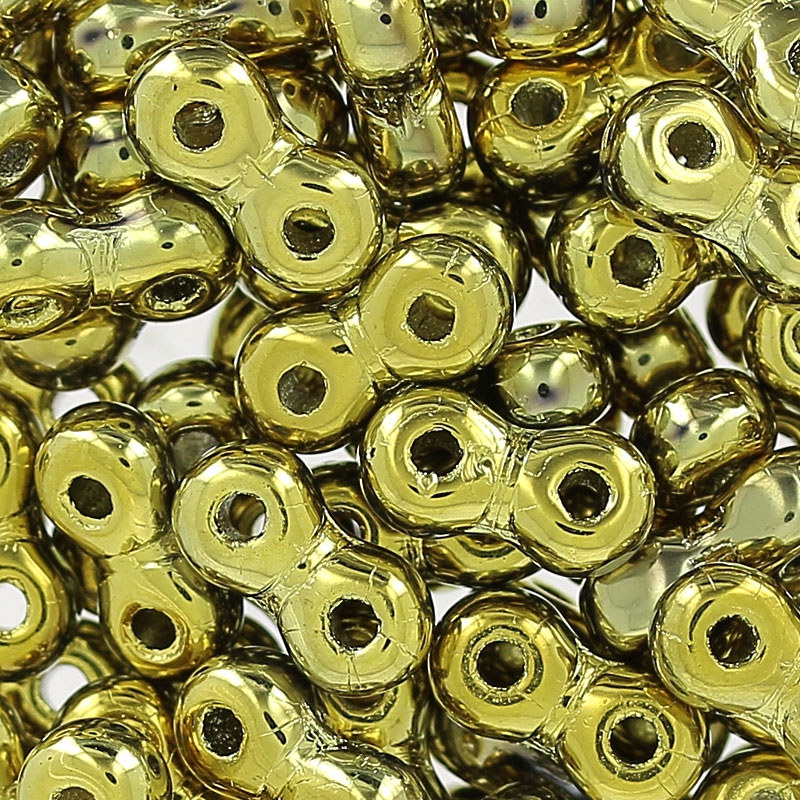 Infinity Beads 4x8 mm Full Dorado x10g - Perles & Co