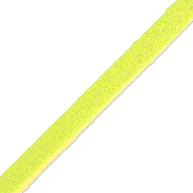 Lacet Suedine 3x1.3 mm Jaune Fluo x 3 m - Perles & Co