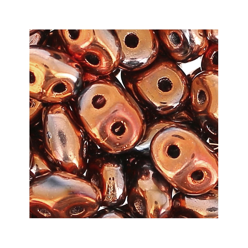 SuperDuo 2,5x5 mm Jet Full Capri Gold x10g - Perles & Co