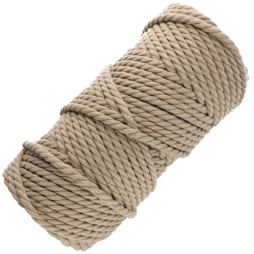 Bobine de cordon en coton pour macramé 5 mm - Sable x50m - Perles & Co