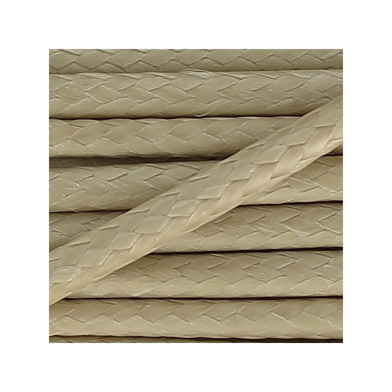Cordon polyester type snake cord 2 mm Beige x2m - Perles & Co