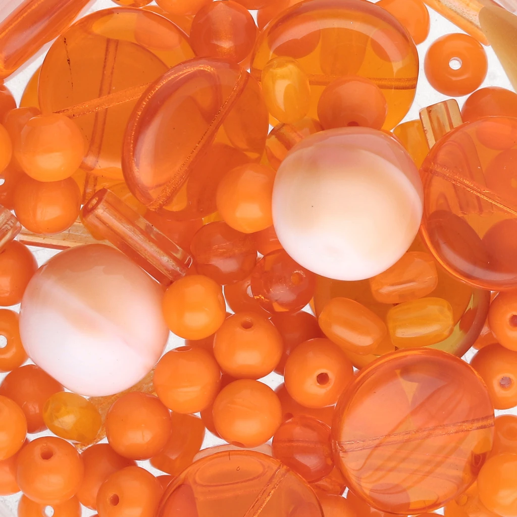 Assortiment de perles de bohème - Mix Orange x50g - Perles & Co